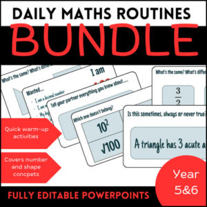 *BUNDLE & SAVE* Daily maths routines I whole number I shape I fractions ...