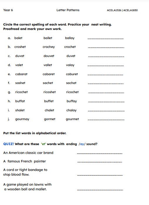 Year 5-6 Word Origins | French: 'et as in chalet - Teacher Professional ...