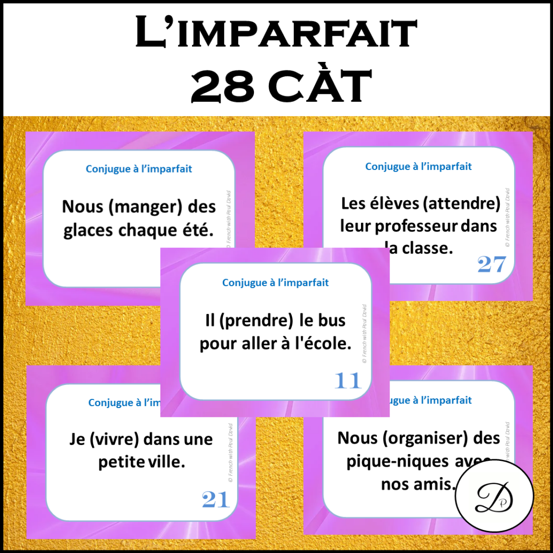 L'imparfait - 28 CÀT / French Imparfait Task Cards - Teacher ...