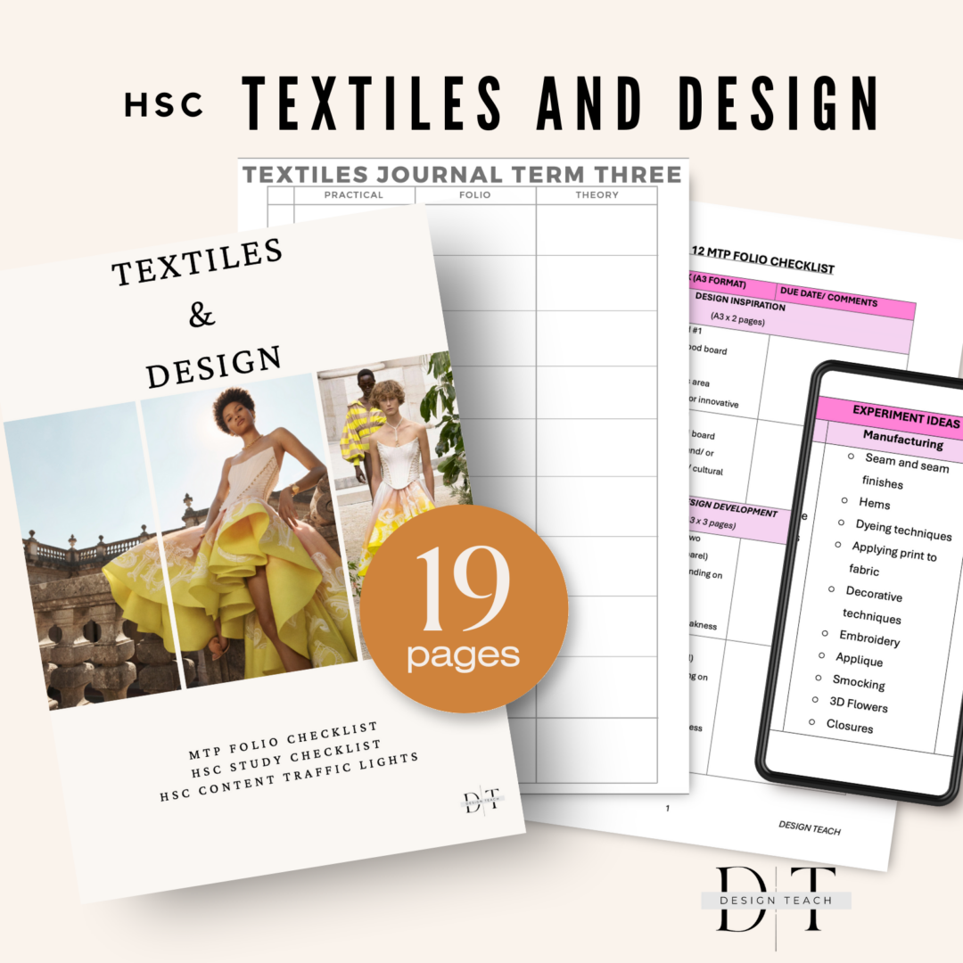 HSC Textiles MTP & Study checklist - Teacher Professional Development