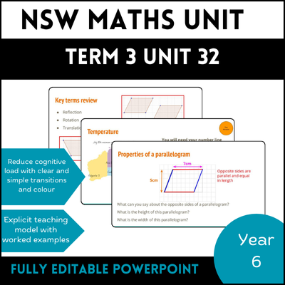 NSW Maths Stage 3 I Year B I Year 6 I Term 3 I Unit 32 - Teacher ...