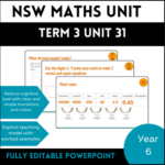 NSW Maths Stage 3 I Year B I Year 6 I Term 3 I Unit 31 - Teacher ...