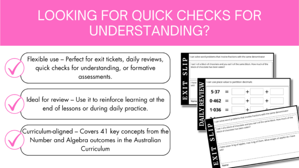 Maths Exit Slips | Daily Review | Assessment | Year 5 - Teacher ...