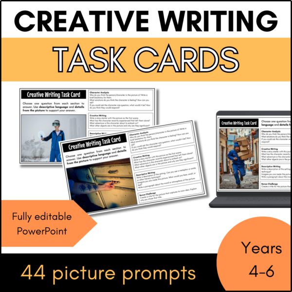Creative Writing Prompts - task cards with pictures - Teacher ...