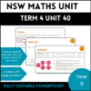 NSW Maths Stage 3 I Year A I Year 5 I Term 3 I Unit 12 - Teacher ...