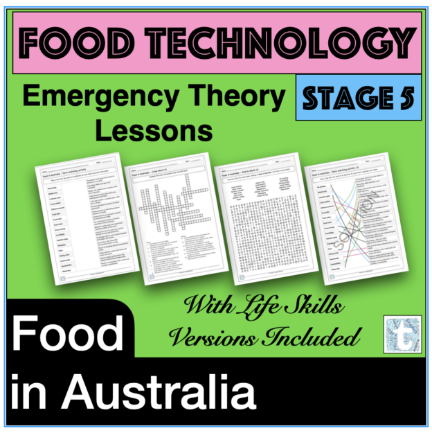 Food Technology Emergency Lesson - Food Selection and Health - Teacher ...