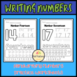 Tracing and Writing Numbers Practice for Kindergarten 1 to 20 Trace ...