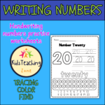 Tracing and Writing Numbers Practice for Kindergarten 1 to 20 Trace ...