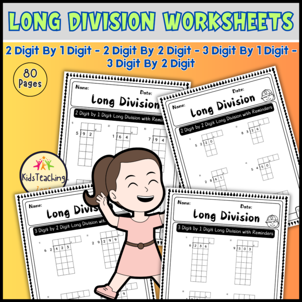 Multi Digit Long Division Worksheets Activities With Remainders ...