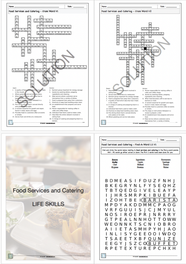 Food Technology Emergency Lesson - Food Services and Catering - Teacher ...
