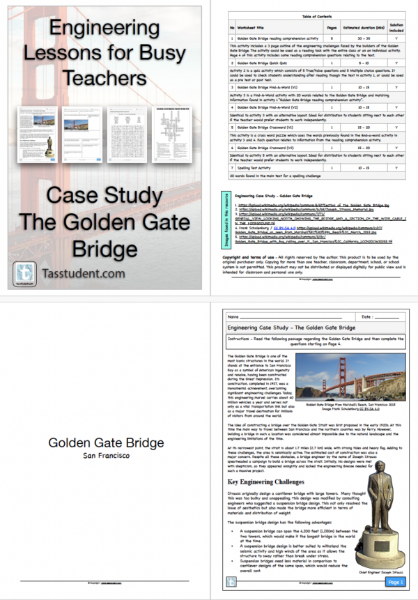 Engineering Case Study - The Golden Gate Bridge - Teacher Professional ...