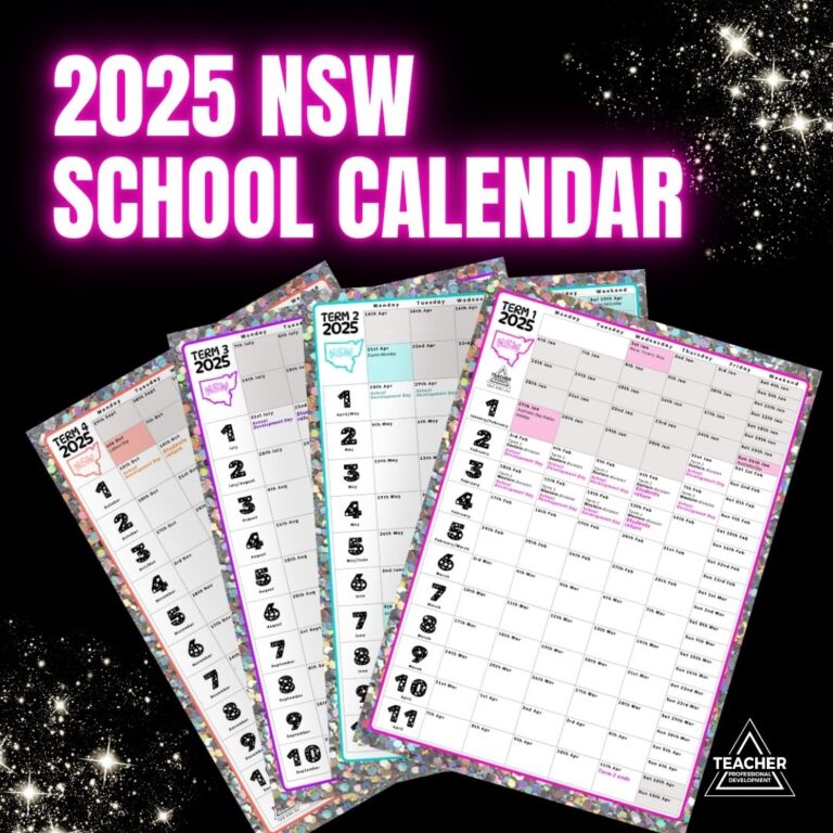 2025 NSW Full-Year School Term Planner - Teacher Professional Development