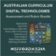 Complete 2 Year Digital Technologies Assessment and Rubric Bundle ...