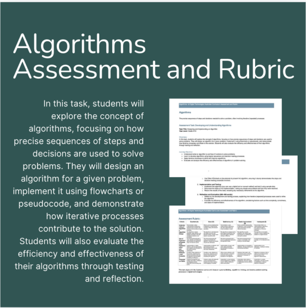 Complete 2 Year Digital Technologies Assessment and Rubric Bundle ...