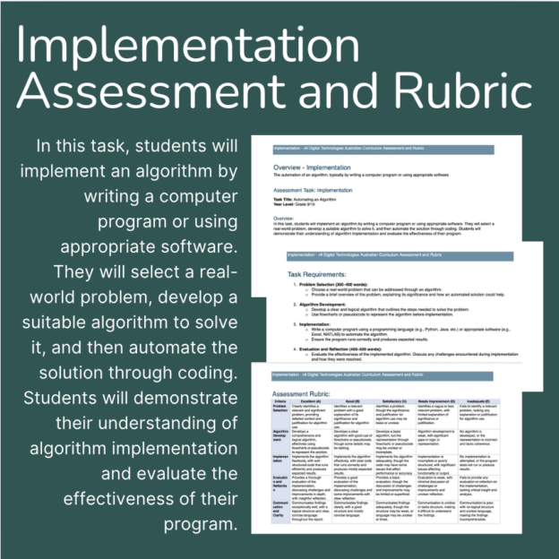 Complete 2 Year Digital Technologies Assessment and Rubric Bundle ...