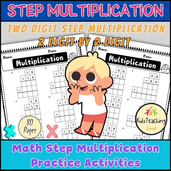 2 Digit by 2 Digit Multiplication Worksheets Practice: Step ...