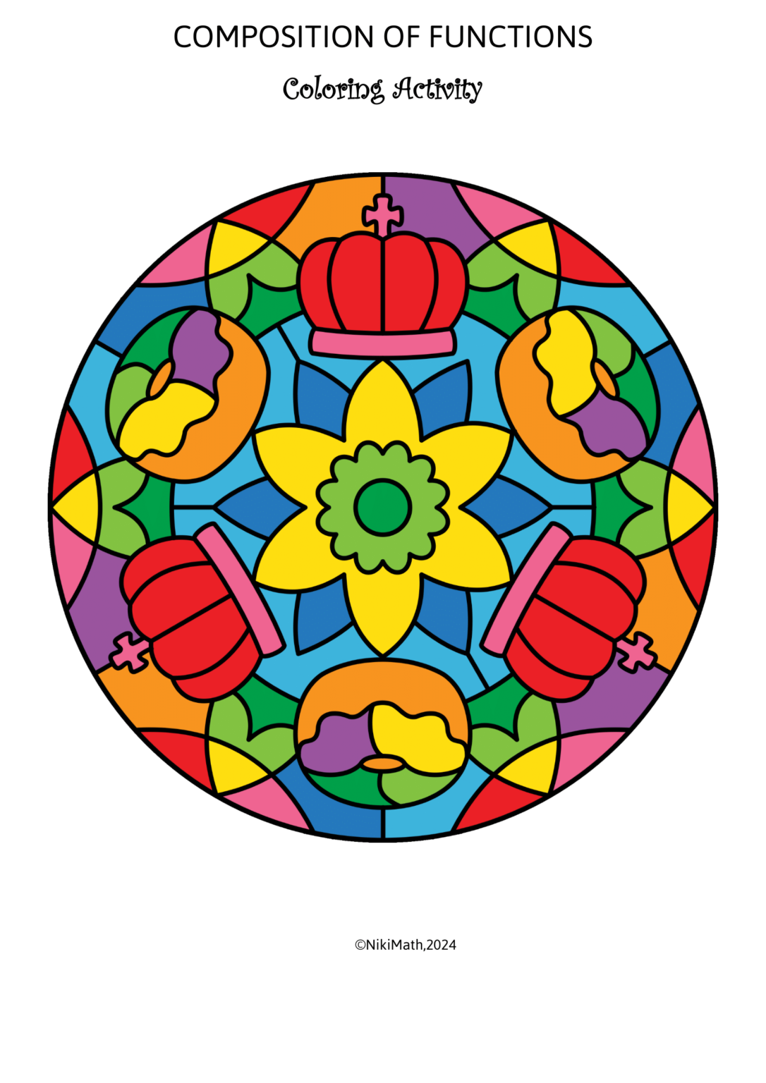 Composition Of Functions Coloring Activity Color By Code Teacher Professional Development