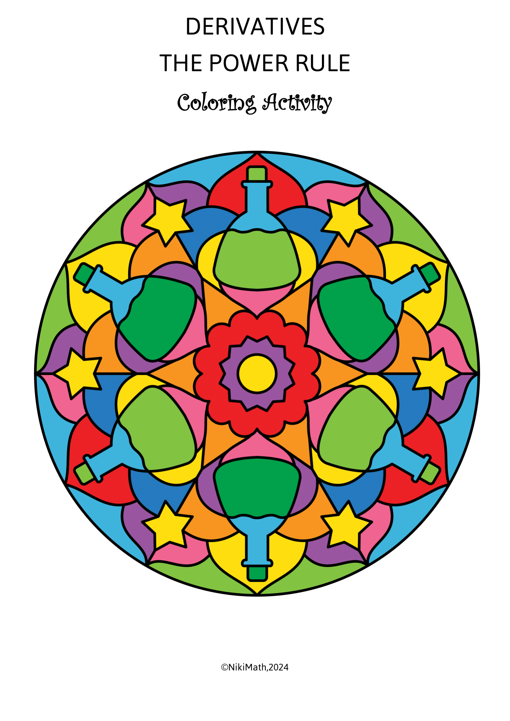 Derivatives The Power Rule - Color by Code - Teacher Professional ...