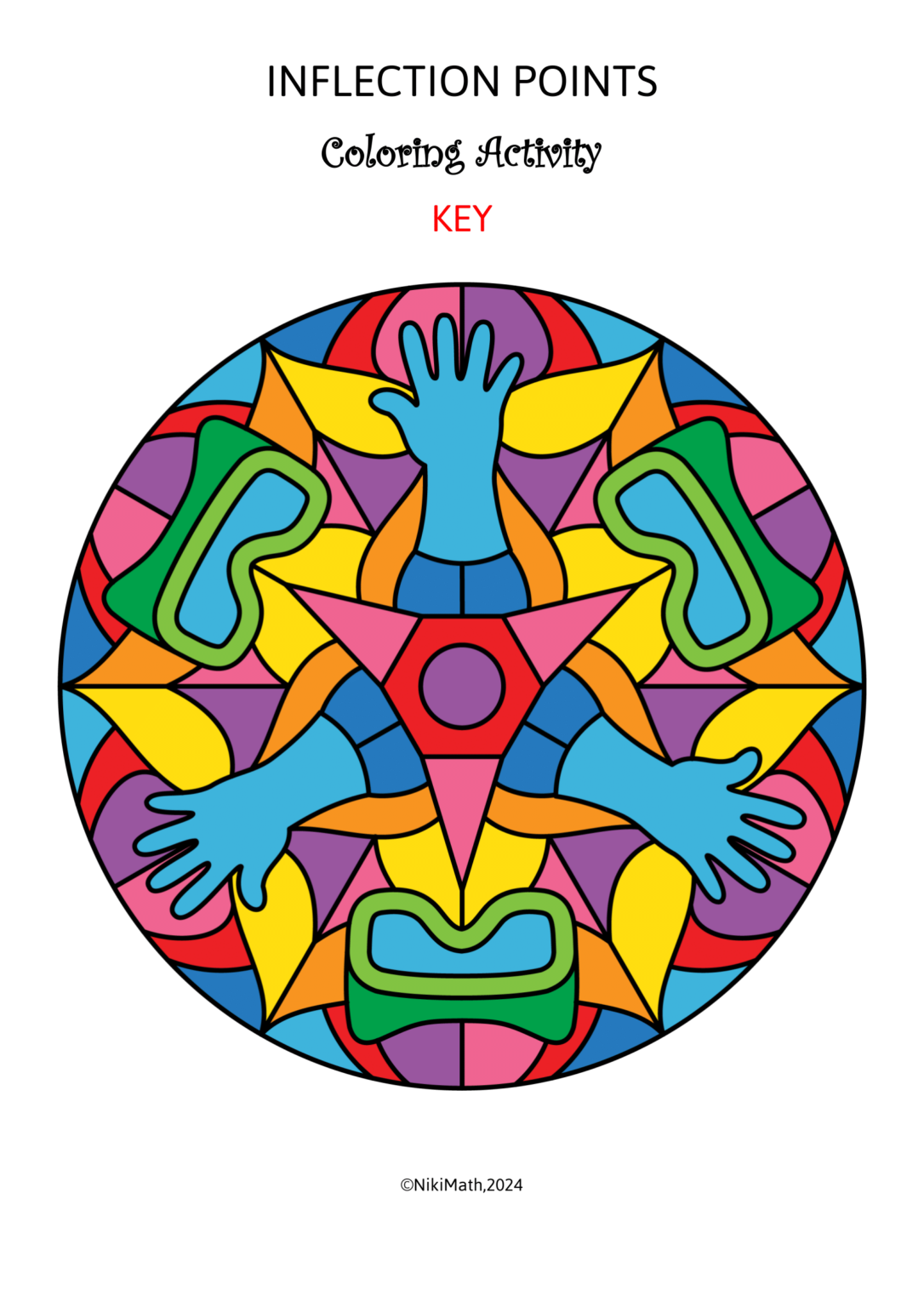 Calculus: Inflection Points - Coloring Activity/Color by Code - Teacher ...