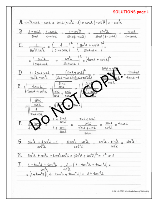Simplifying Trigonometric Expressions - Win the Hearts (Matching Game ...