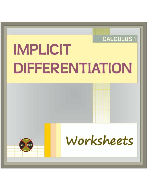 Implicit Differentiation - 2 WS - 16 various problems - typed solutions - Teacher Professional ...
