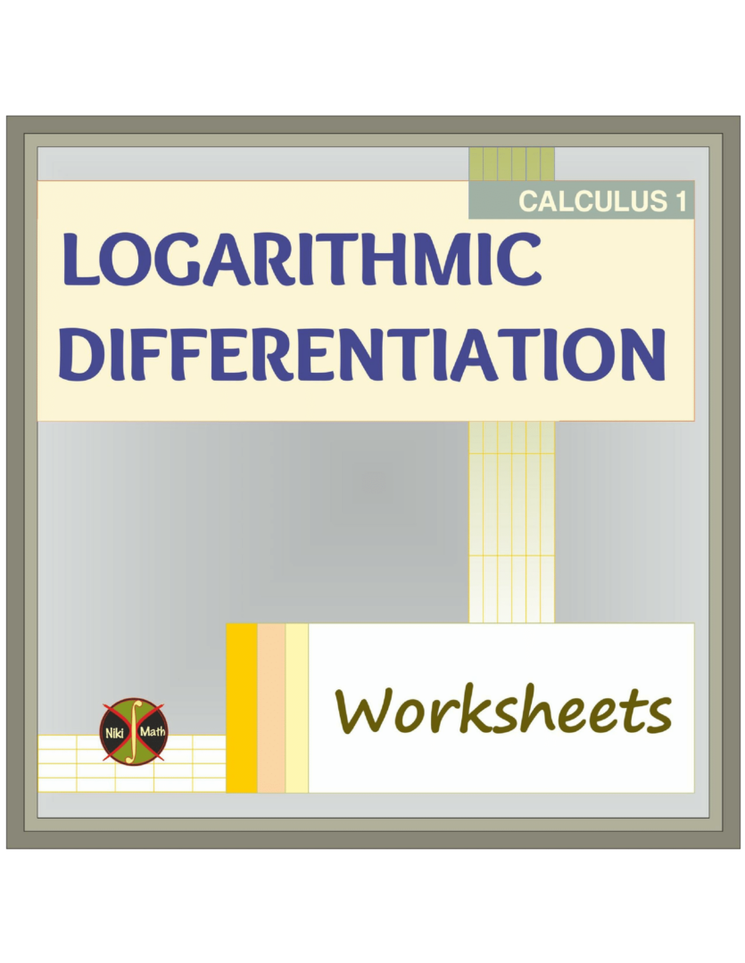 Calculus: LOGARITHMIC DIFFERENTIATION - WS (24 problems - solutions ...