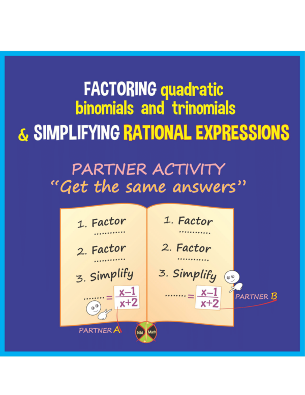 Simplifying Rational Expressions - Partner Activity "Get the Same ...