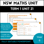 NSW Maths Stage 3 I Year A I Year 5 I Term 3 I Unit 12 - Teacher ...