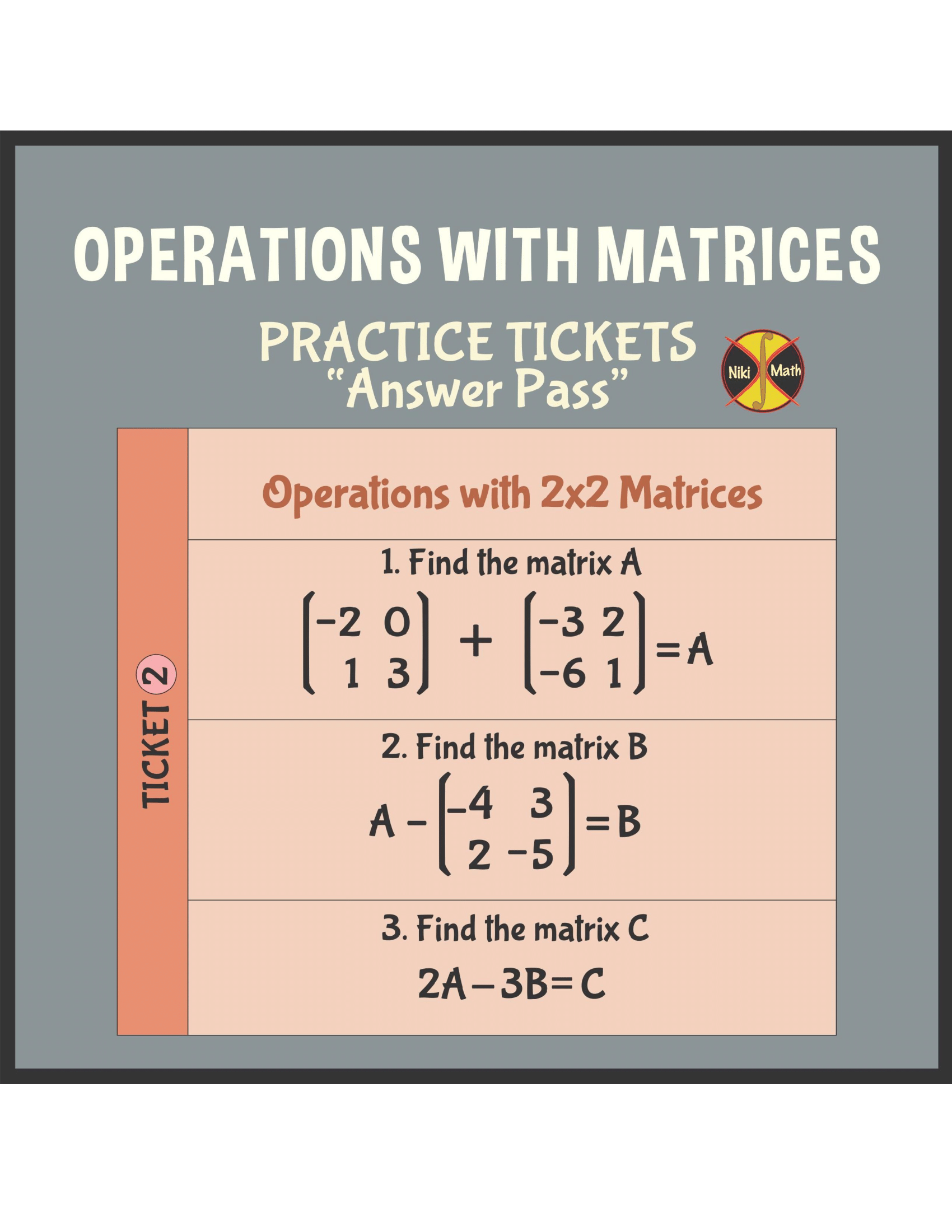 Matrices Worksheet 64.html Matrix 2 X 2 Calculator
