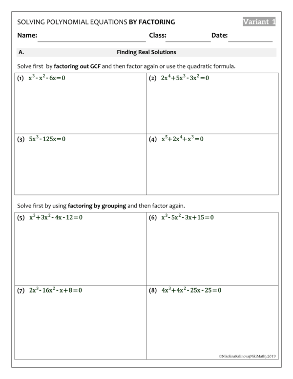Polynomial Equations in Standard Form (Zeros of Polynomials) - 56 ...
