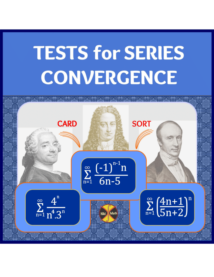 Tests for Series Convergence - Card Sort (24 problems) - Teacher ...