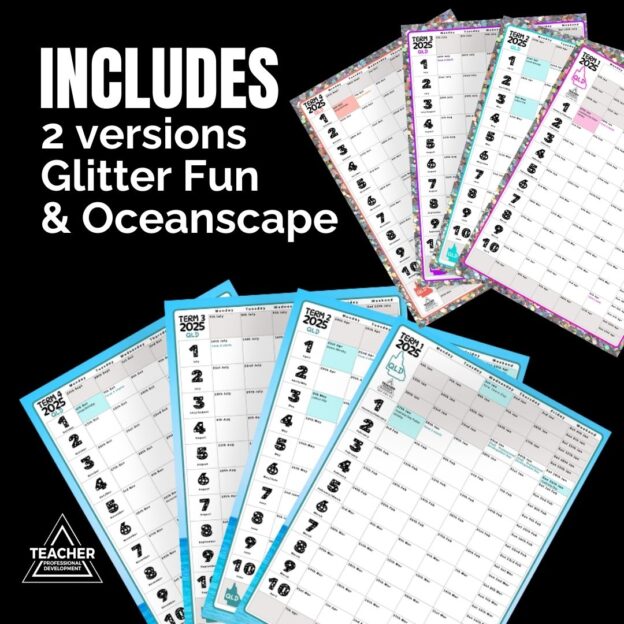 2025 QLD Full-Year School Term Planner - Teacher Professional Development