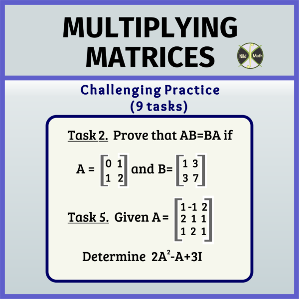 Multiplying Matrices - Challenging Practice (9 Tasks 12 Problems ...