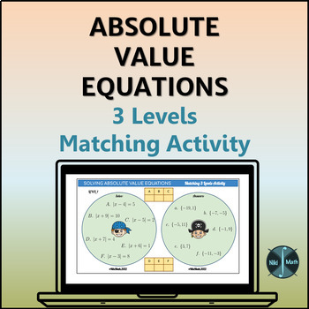 Solving Absolute Value Equations - 3 Levels Digital Matching Activity ...