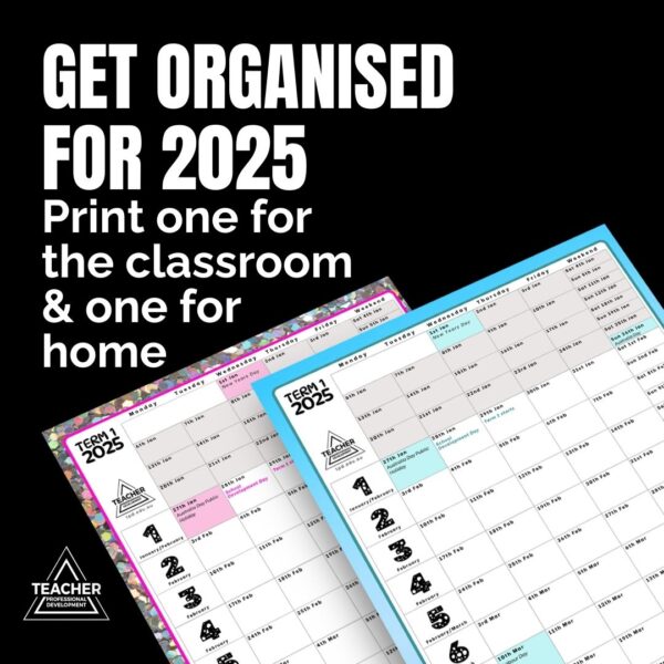 2025 TAS Full-Year School Term Planner - Teacher Professional Development
