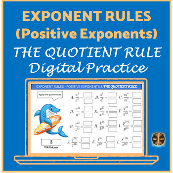 Exponent Quotient Rule Worksheet