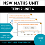 NSW Maths Stage 3 I Year A I Year 5 I Term 3 I Unit 11 - Teacher ...