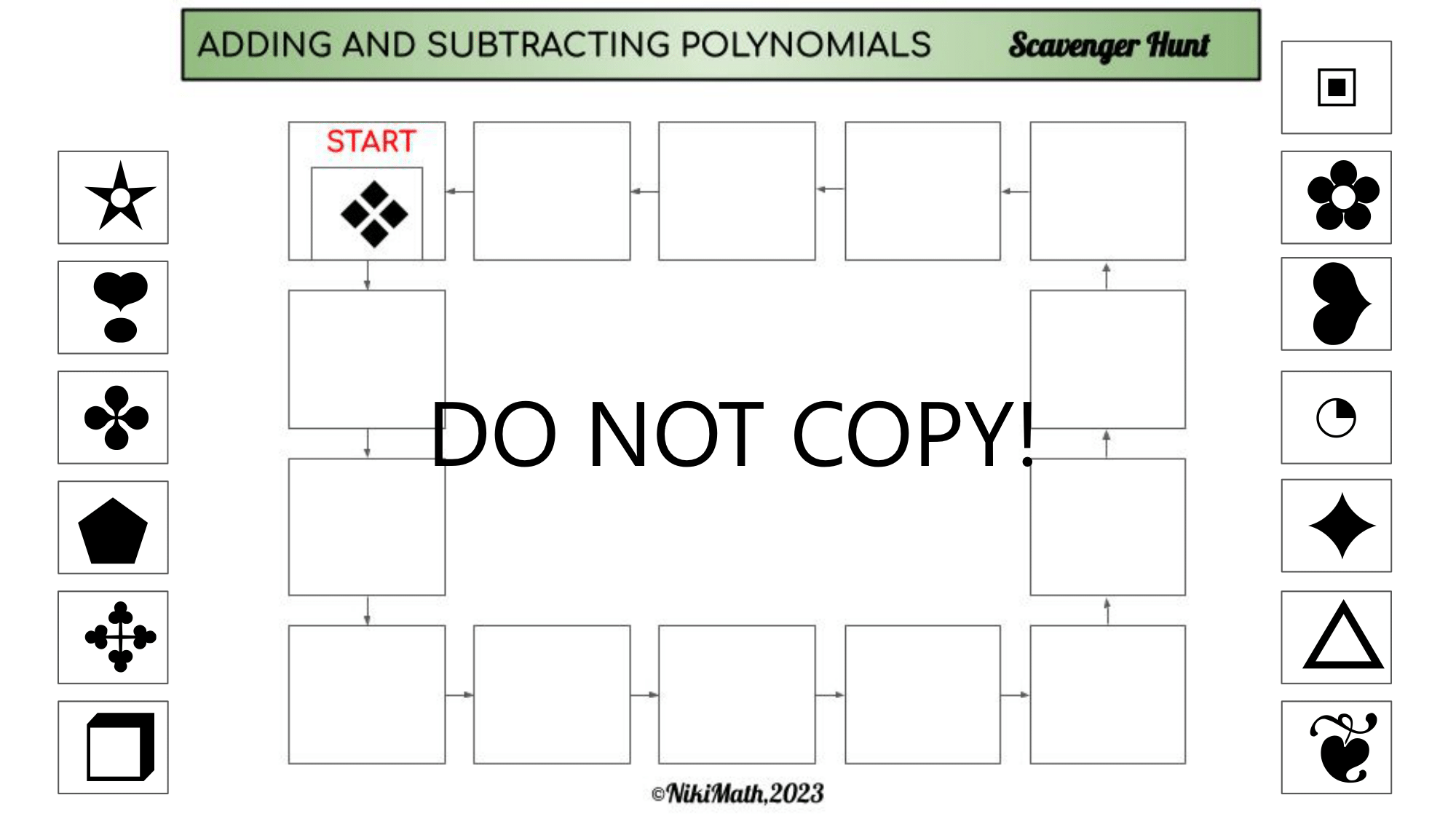 Add and Subtract Polynomials - Digital Scavenger Hunt - Teacher ...