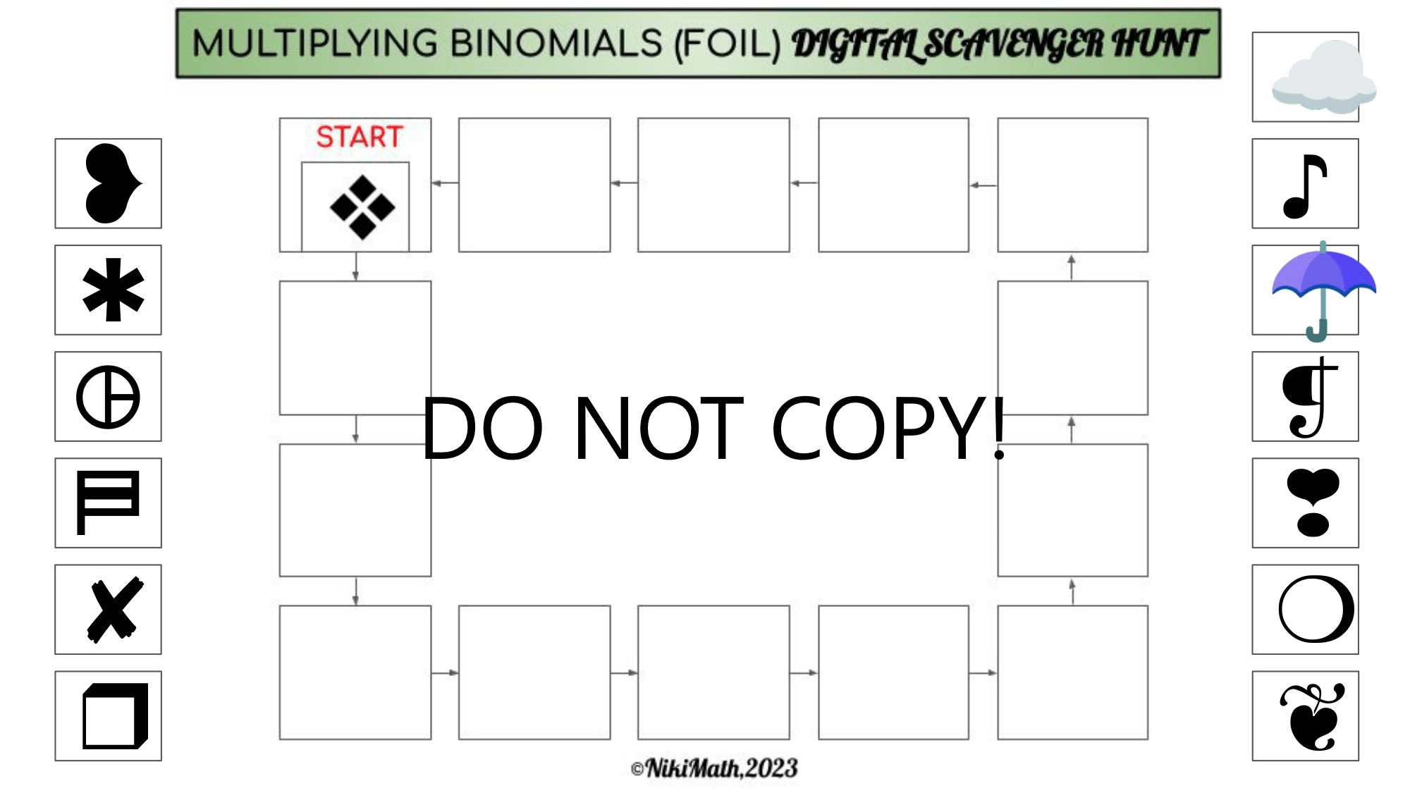 Multiplying Binomials (FOIL Method) - Digital Scavenger Hunt with a ...
