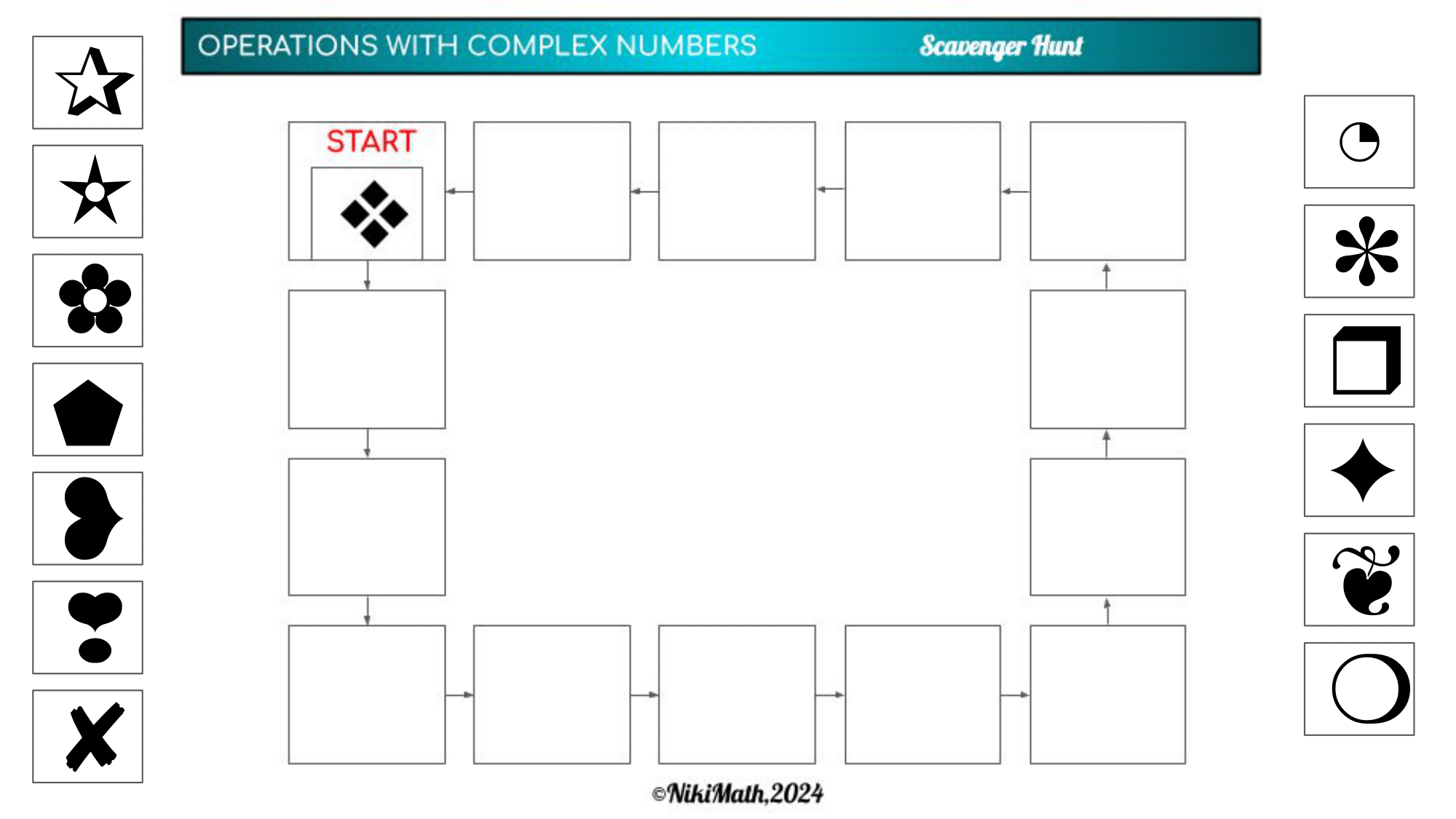 Operations with Complex Numbers - Digital Scavenger Hunt - Teacher ...