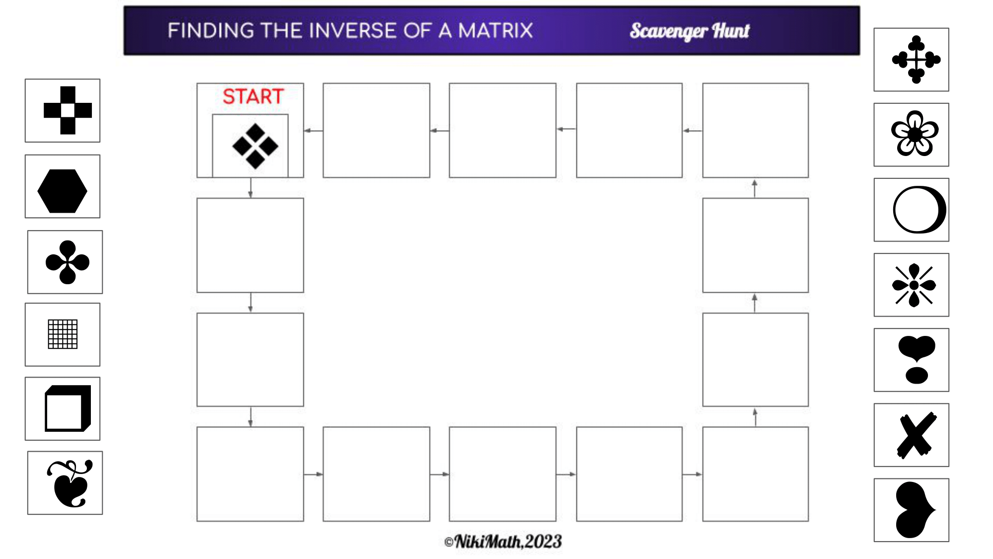 Inverse Matrices - Digital Scavenger Hunt with Symbol Path - Teacher ... Inverse Matrices - Digital Scavenger Hunt with Symbol Path - Teacher ...