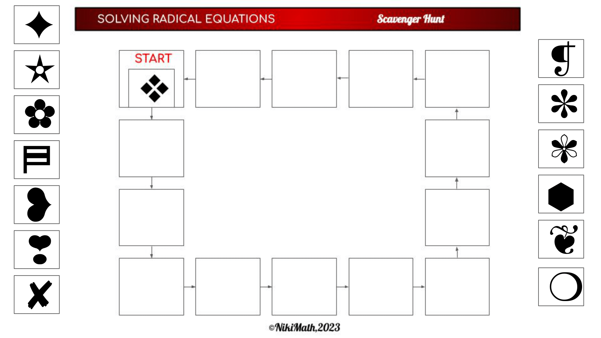 Radical Equations - Digital Scavenger Hunt with Symbol Path - Teacher ...