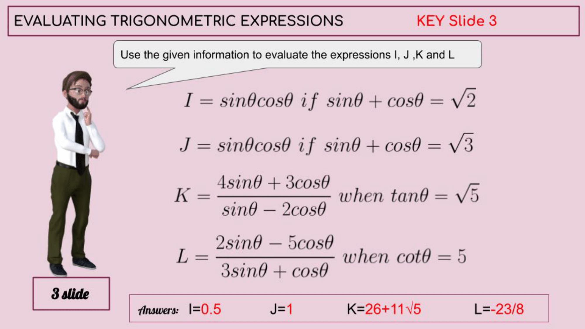 Evaluating Trigonometric Expressions of an Acute Angle -Challenging ...