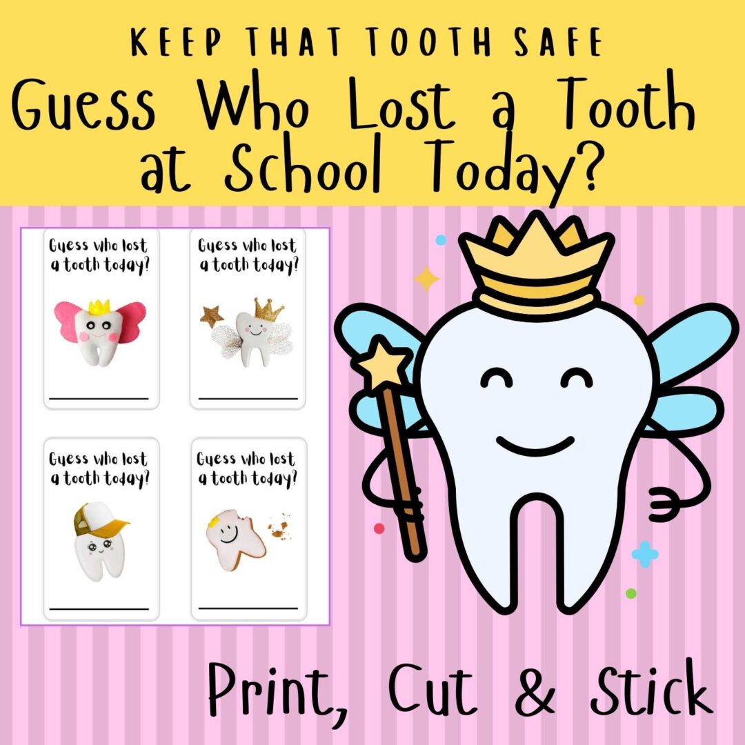 FREE Lost Tooth Cards - Teacher's little tooth helper, print, cut and ...