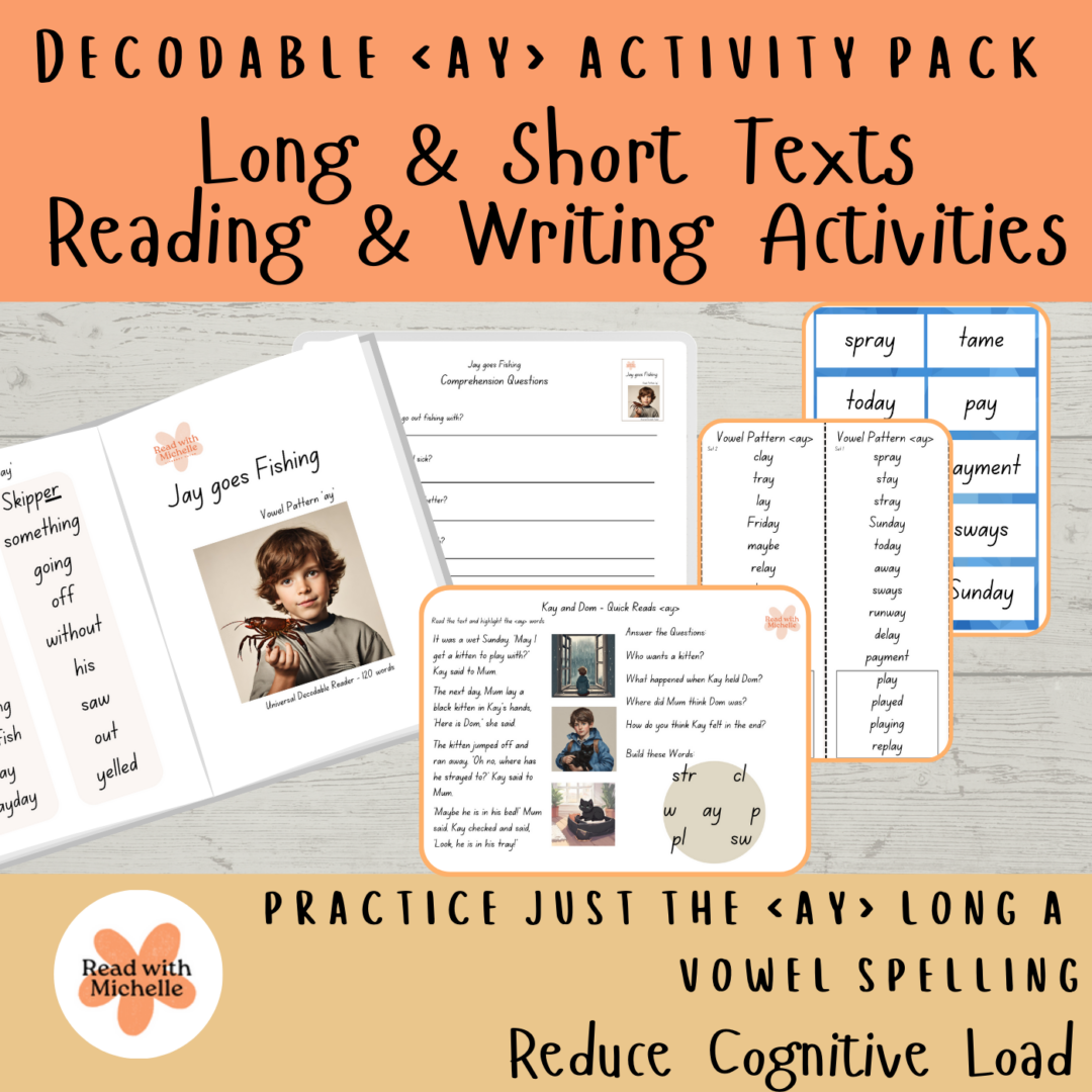 FREE Decodable 'ay' Activities Extended Complex Code - Teacher ...