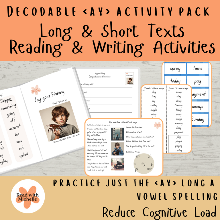 FREE Decodable 'ay' Activities Extended Complex Code - Teacher ...