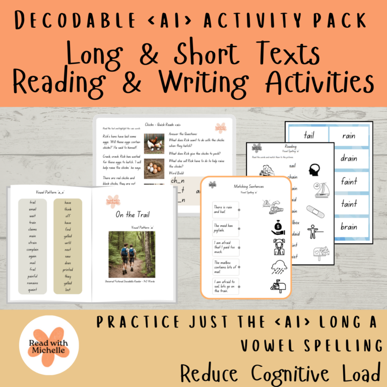 FREE Decodable 'ay' Activities Extended Complex Code - Teacher ...