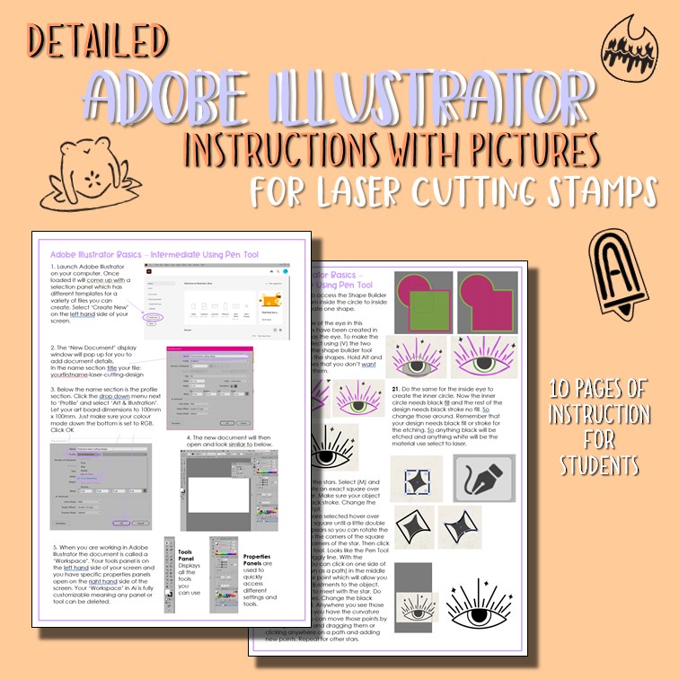 Detailed Adobe Illustrator Instructions for Laser Cutting - Teacher Professional Development