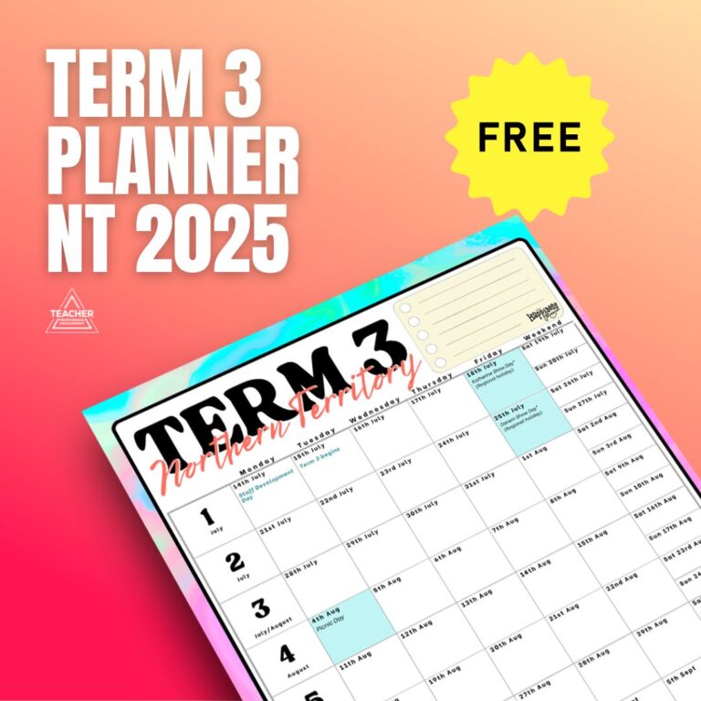 FREE NSW Term 3 School Planner 2025 - Teaching Resource