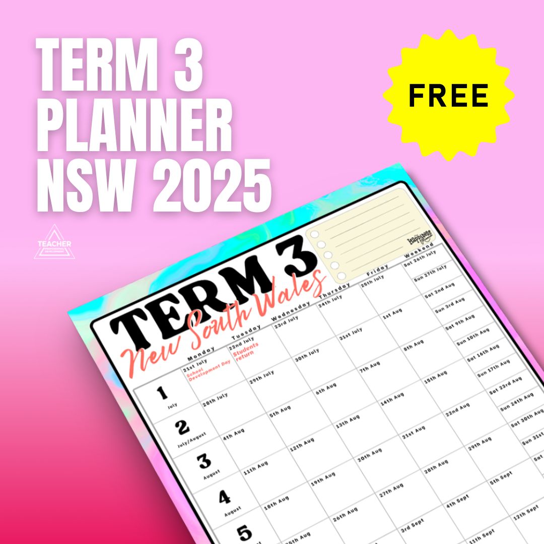 FREE NSW Term 3 School Planner 2025 - Teaching Resource
